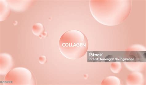 물방울 물 콜라겐 핑크 및 구조 자연의 화학 공식과 복잡한 비타민 용액 뷰티 트리트먼트 영양 스킨 케어 디자인 화장품에 대한 의료 및 과학적 개념 벡터 3차원 형태에 대한