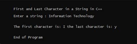 free programming source codes and computer programming tutorials first and last character in a