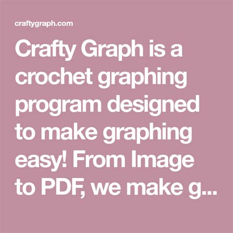 Crafty Graph Is A Crochet Graphing Program Designed To Make Graphing Easy From Image To Pdf We