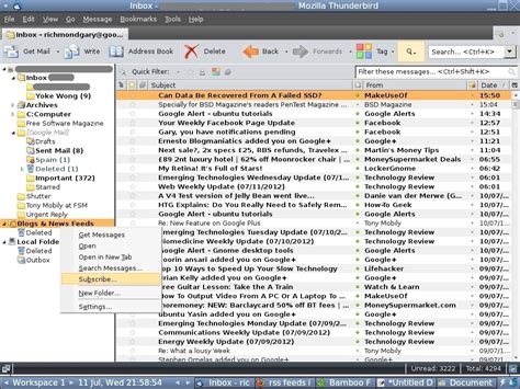 Setting Up And Managing Rss Feeds In The Thunderbird E Mail Client