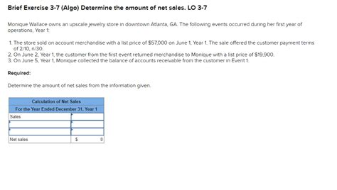 Solved Brief Exercise Algo Determine The Amount Of Chegg