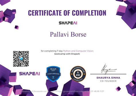 Pallavi Borse On Linkedin Python Programming Artificialintelligence Computervision Shapeai
