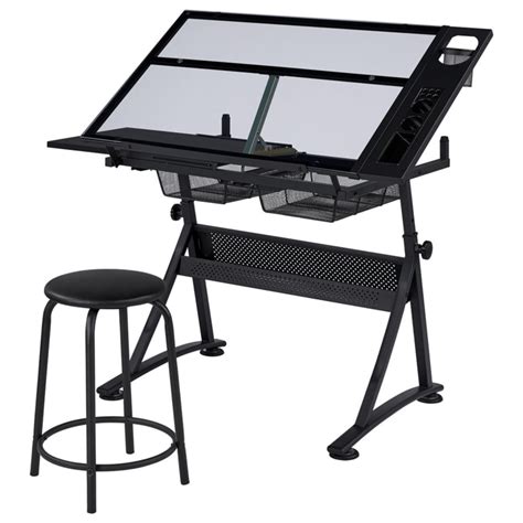 Height Adjustable Drafting Table And Chair Set Foter