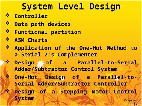 Ppt System Level Design Controller Data Path Devices Functional