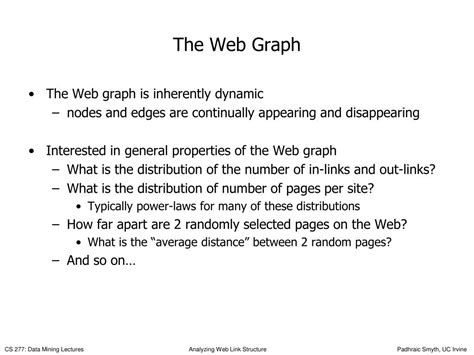 Ppt Cs 277 Data Mining Mining Web Link Structure Powerpoint