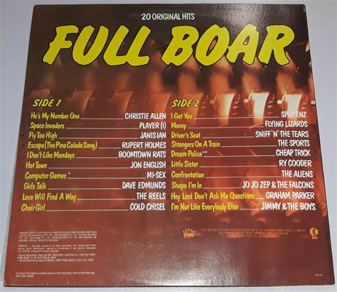 Full Boar Lp Cold Chisel Mi Sex The Sports
