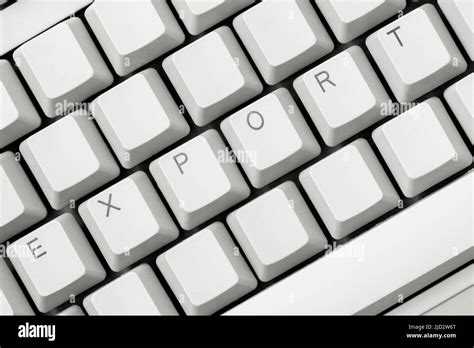 Export Write On The White Computer Keyboard Import And Export Business