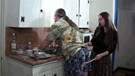 Messy Kitchen Figging And Thrashing Reduced Bandwidth Full Abashed Well Spanked Man And