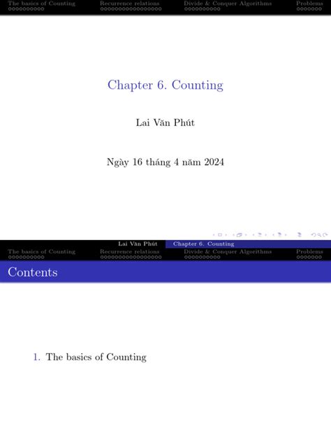 Chapter 6 Counting Pdf Recurrence Relation Mathematical Concepts