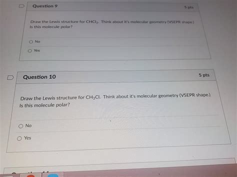 Solved Question 9 5pts Draw The Lewis Structure For CHCl3 Chegg Com