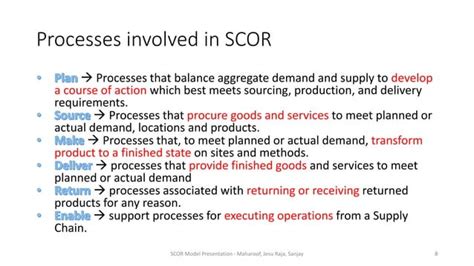 Scor Model Pptx Logistics Business