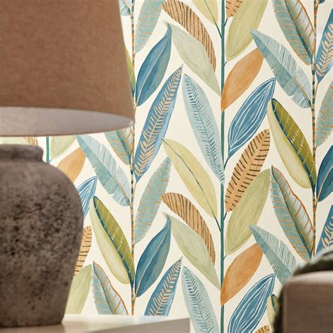 Hikkaduwa Wallpaper In Tangerine Silk Interiors Wallpaper