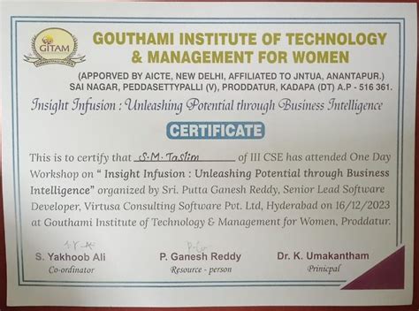 Shaik Taslim On Linkedin Hello Connections I Am Successfully Completed A One Day Workshop On