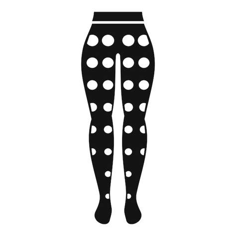 Premium Vector Woman Legs Wearing Polka Dot Tights Icon Simple Style