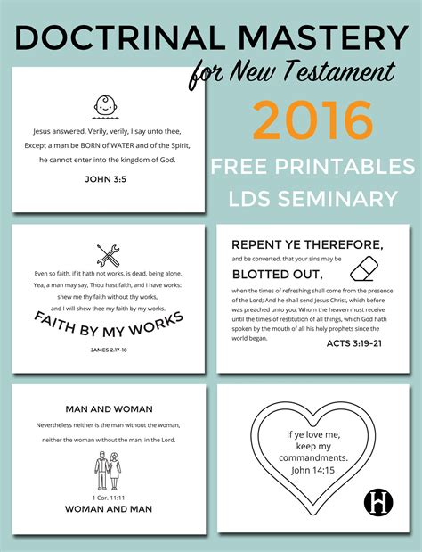 Doctrinal Mastery Scriptures For New Testament 2016 Doctrinal Mastery