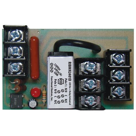 FUNCTIONAL DEVICES INC RIB Track Mount Rly 10A DPDT 24VAC DC 120VAC 244W89 RIBMN2401D