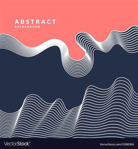 Abstract Background With Dynamic Linear Waves Vector Image