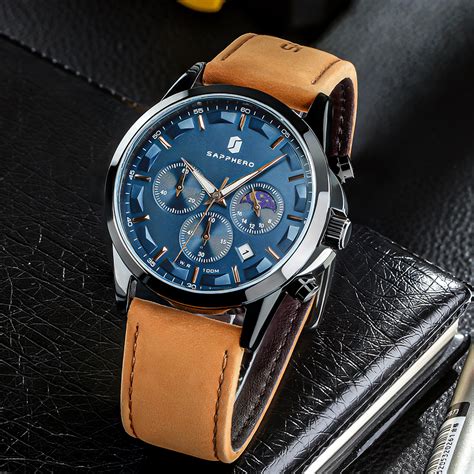 Sapphero Men Wristwatches Luxury Chronograph Lumin Grandado