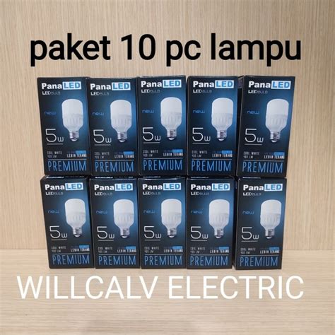 Jual Paket Isi Pc Lampu Led Kapsul Tabung W Watt Cahaya Putih Shopee Indonesia