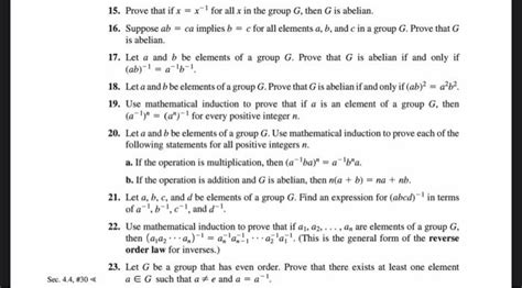 Solved Prove That If X X For All X In The Group G Chegg Com