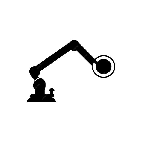 Premium Vector Industrial Robotic Arm Icon
