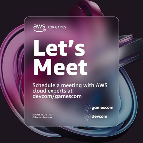 Aws For Games Will Be At Devcom And Gamescom Next Week Join Us At The