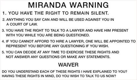 Miranda The Right To Remain Silent