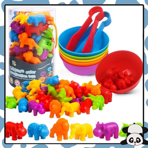 ของเล่นเด็ก นับของเล่น เกมสมอง ฝึกสมอง คีบ แยกสีของเล่นพัฒนาการ