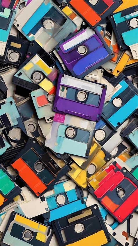 Premium Photo Seamless Pattern Of Retro Floppy Disks For A Computer On A White Background