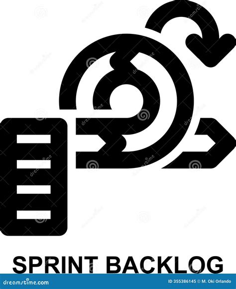 Backlog Product Backlog Requirement Agile Scrum Project Management Outline Icon Cartoon