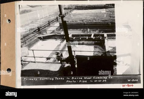 Primary Settling Tanks Sewage Sedimentation Tank In Background Barre Wool Combing Co Barre