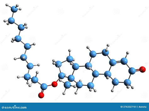 3d Image Of Nandrolone Decanoate Skeletal Formula Stock Illustration