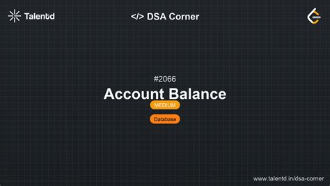 Account Balance Dsa Problem Talentd