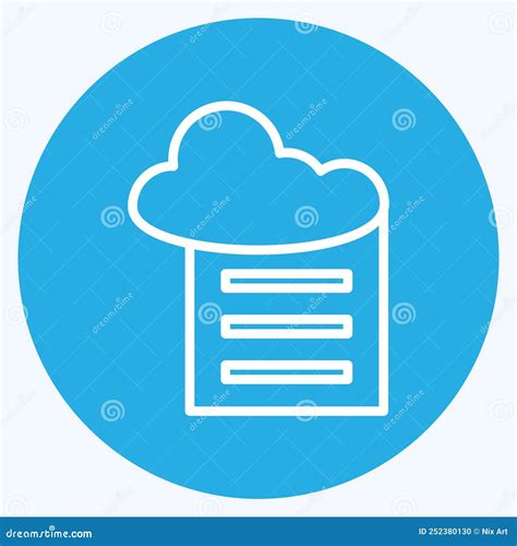 Icon Cloud Reporting Suitable For Data Analytics Symbol Blue Eyes Style Simple Design