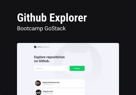 GitHub PetersonFonsec Github Explorer Explore os repositórios do Github de uma forma simples