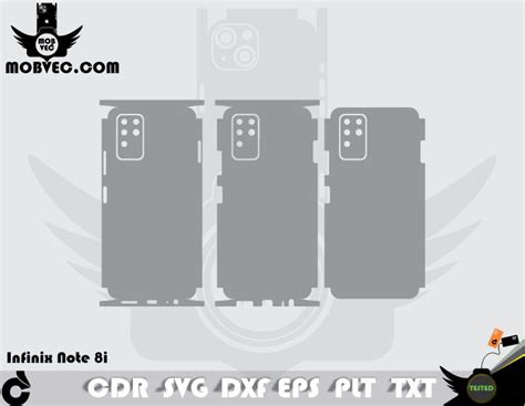 Infinix Note I Skin Cut Template Vector Vectorgi Digital Market