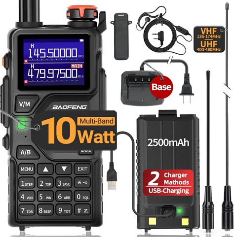 Baofeng 5rm Ham Radio 10w Handheld Upgraded Of Uv 5r Walkie Talkies Long Range