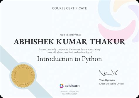 Abhishek Kumar Thakur On Linkedin Im Happy To Share That Ive Obtained A New Certification