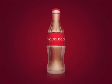 Coca Cola Glass Bottle Mockup Free Psd Templates