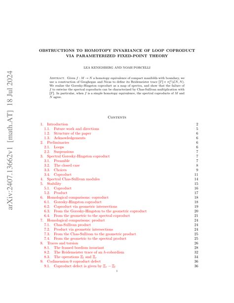 Pdf Obstructions To Homotopy Invariance Of Loop Coproduct Via