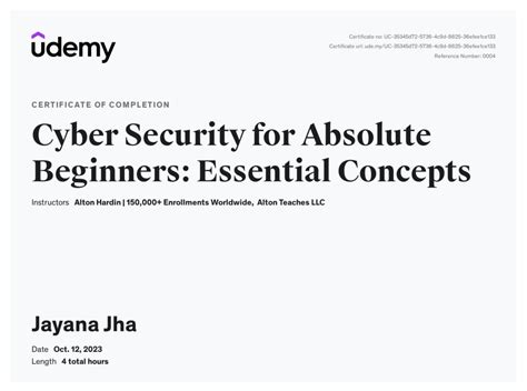 Learn Cybersecurity With Udemy Course Jayana Jha Posted On The Topic