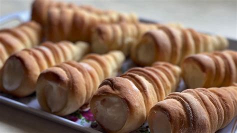 Рецепт трубочек с творожным кремом 🧁🤤 нежные и не жирные Можно готовить из слоеного теста