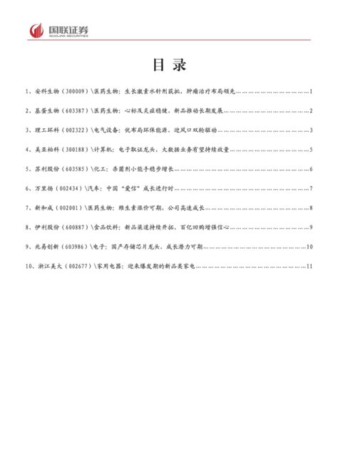 年度策略报告：2019年下半年十大金股