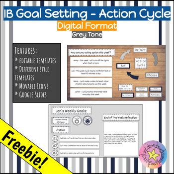 FREE IB PYP Action Cycle Approaches To Learning Goal Digital Grey Tone