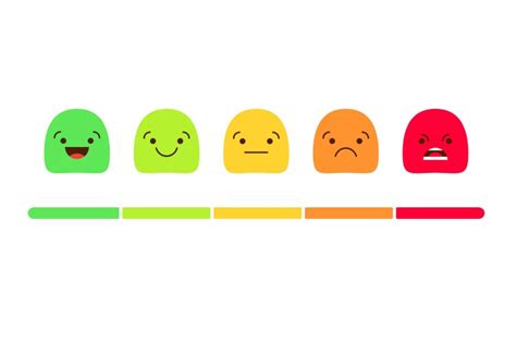 Feedback Icons Emotion Scale Royalty Free Vector Image