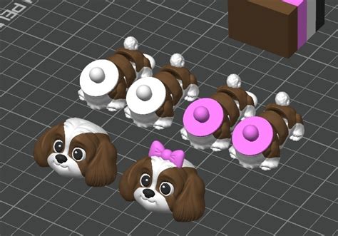 👾 Mini Flexi Articulating Shihtzu・archivo 3d Para Impresión 3d・cults