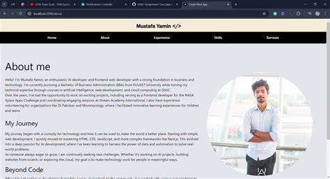 giaic nextjs tailwindcss programming frontenddev project mustafa yamin