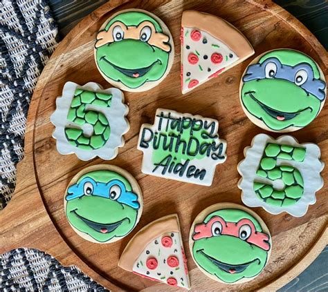 Tmnt Cookies Turtle Birthday Parties Ninja Turtle Cookies Tmnt Cookies