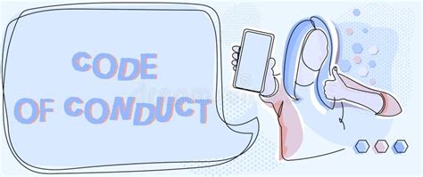 Handwriting Text Code Of Conduct Business Concept Ethics Rules Moral
