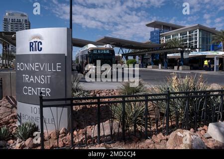 Rtc Bonneville Transit Center Bus Station Las Vegas Nevada Usa Stock